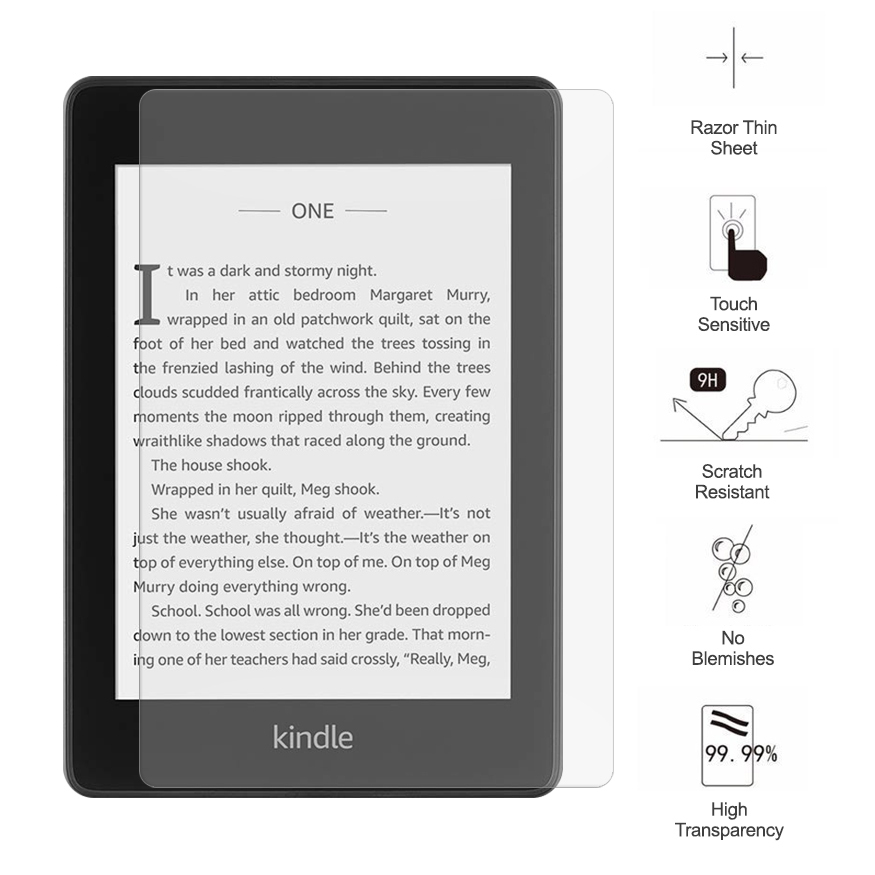 Tempered Glass Screen Protector for Kindle Paperwhite 4 (2018)